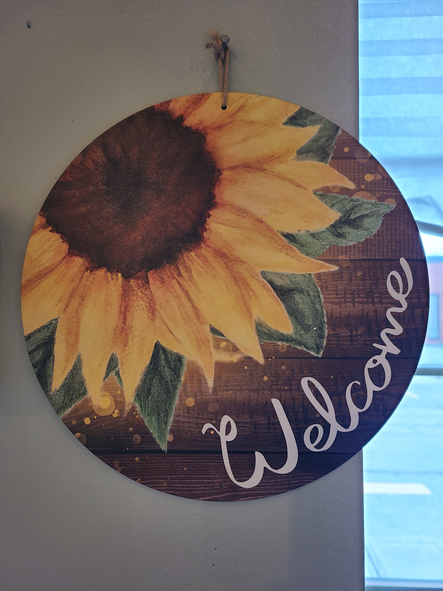 Round Metal Themed Wall Signs – Vintage Rustic Decor