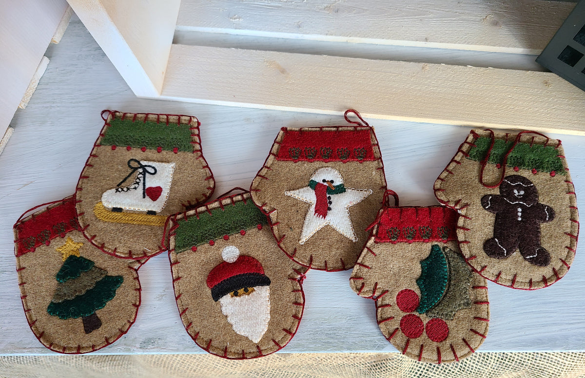 Mitten Ornaments – Vintage Rustic Decor