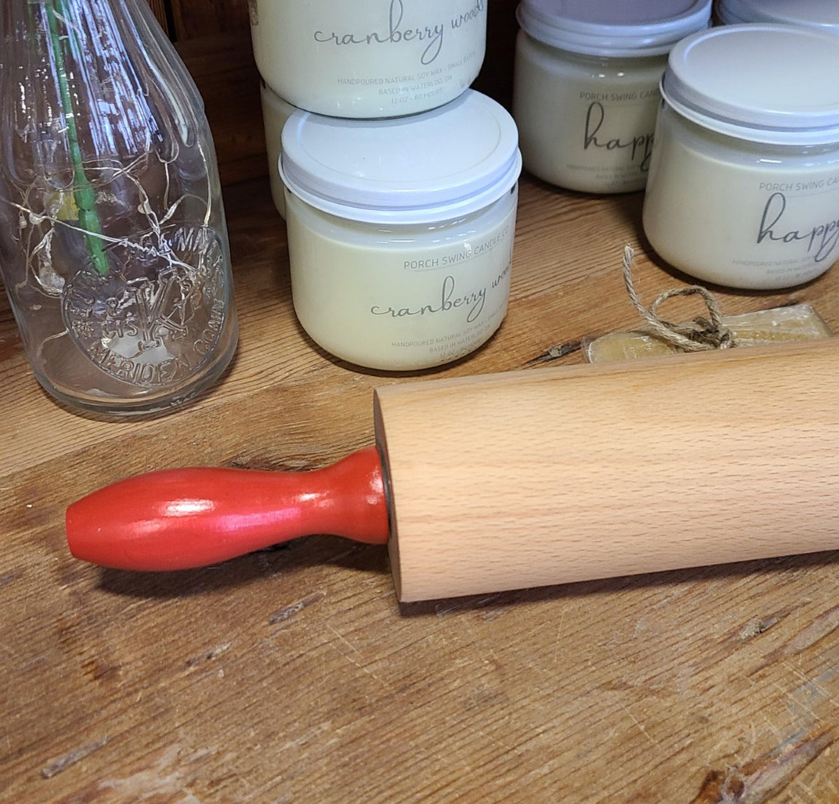 Colourful Wooden Rolling Pins – Vintage Rustic Decor