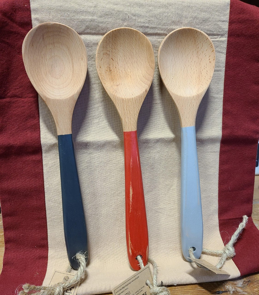 Colourful Wooden Cooking Spoons - Round – Vintage Rustic Decor